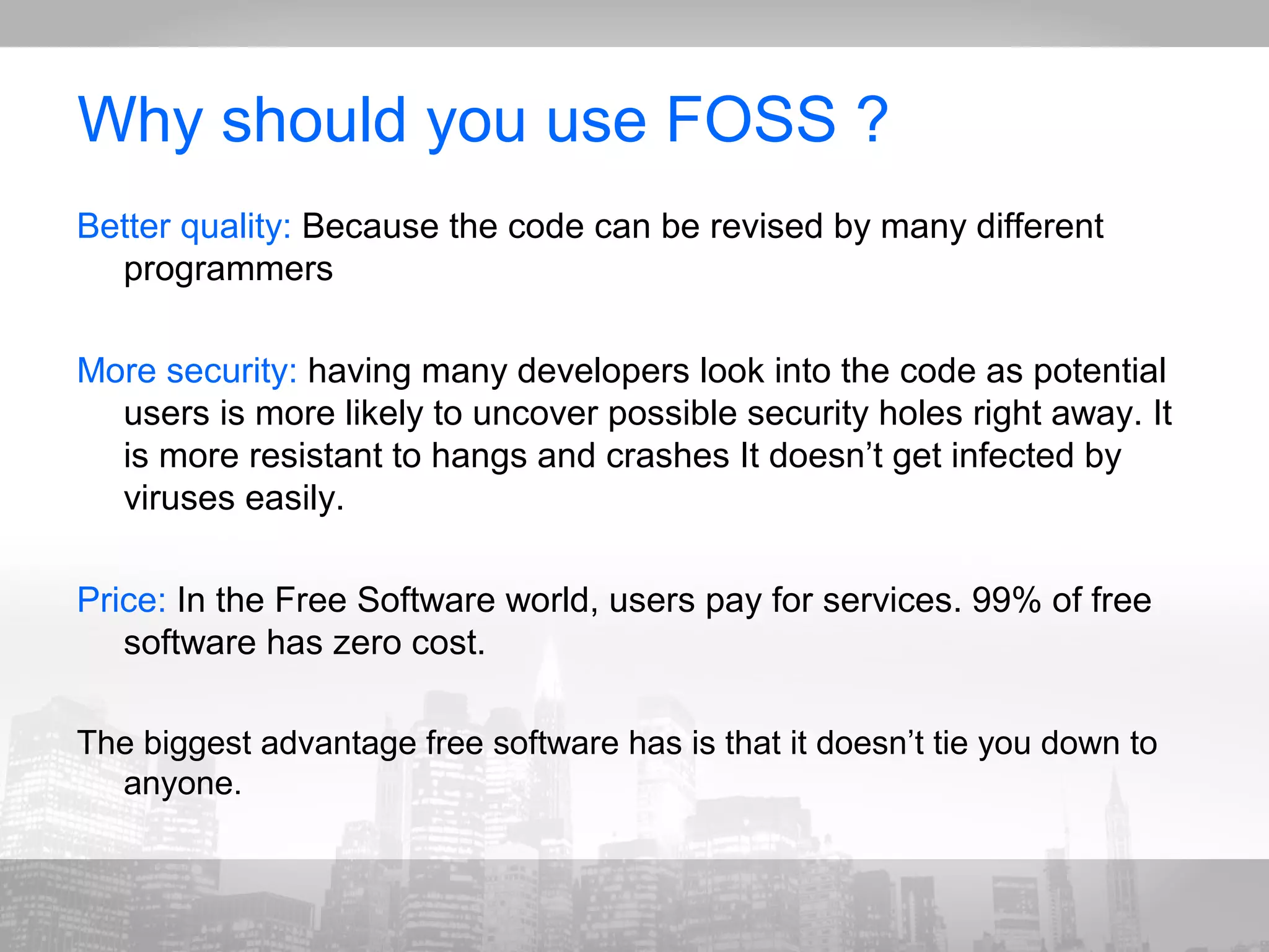 Introduction To Foss Ppt Shareware And Freeware Computer Software And Applications