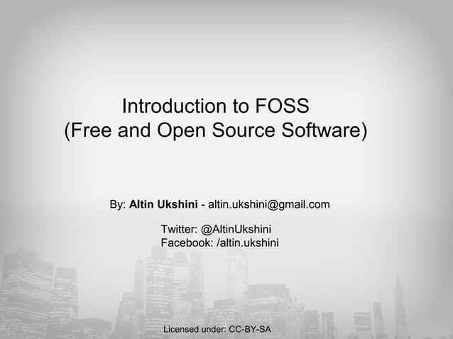 Introduction To Foss Ppt Shareware And Freeware Computer Software And Applications