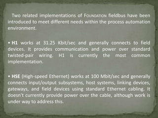 Introduction to foundation fieldbus | PPTX