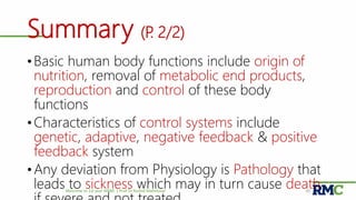 Introduction to foundation module & physiology | PPTX