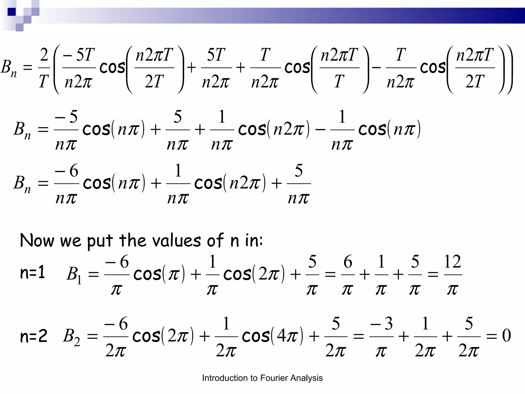 Introduction to fourier analysis | PPT