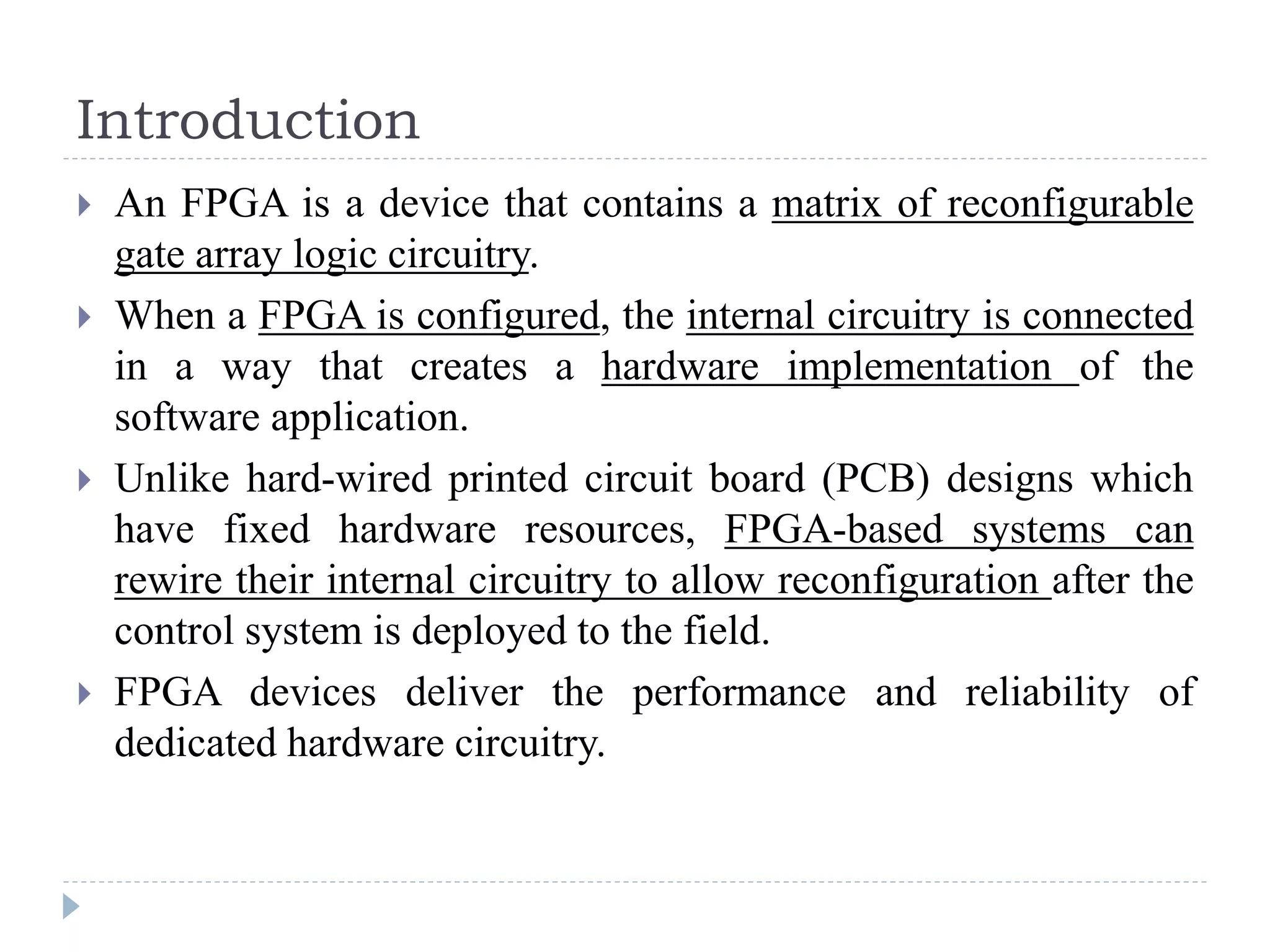 Introduction to FPGAs | PPTX