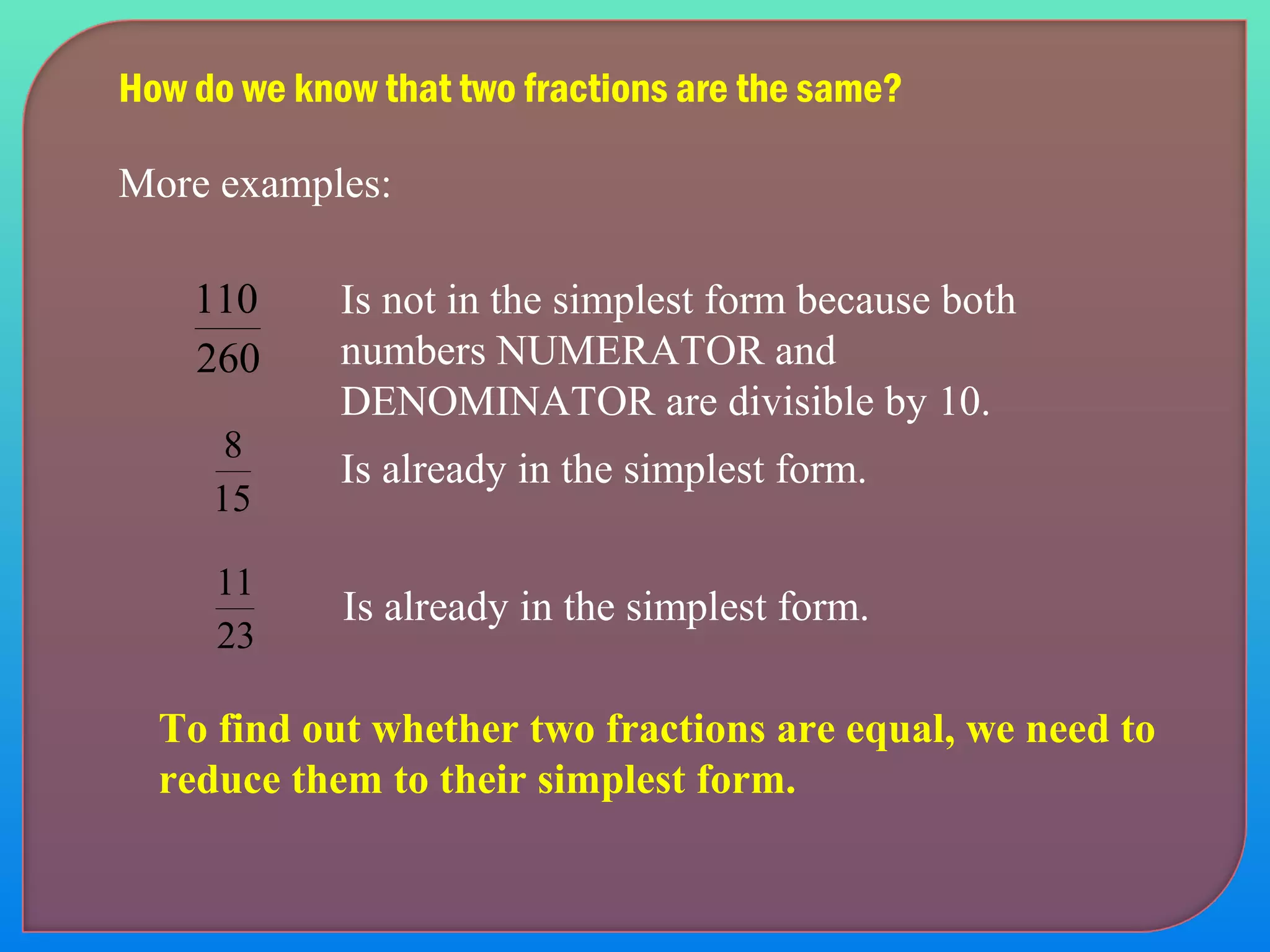 Introduction to fractions and concepts | PPT