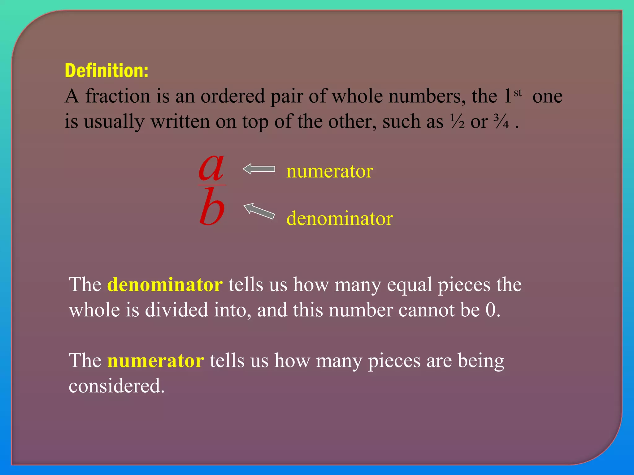Introduction to fractions and concepts | PPT