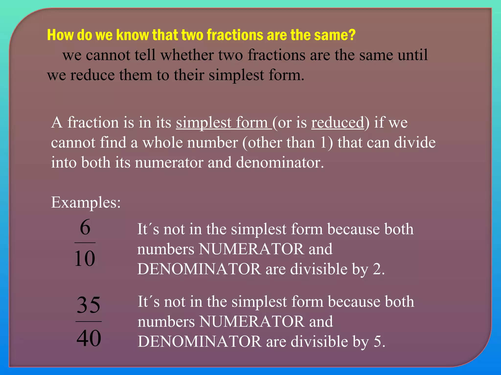 Introduction to fractions and concepts | PPT