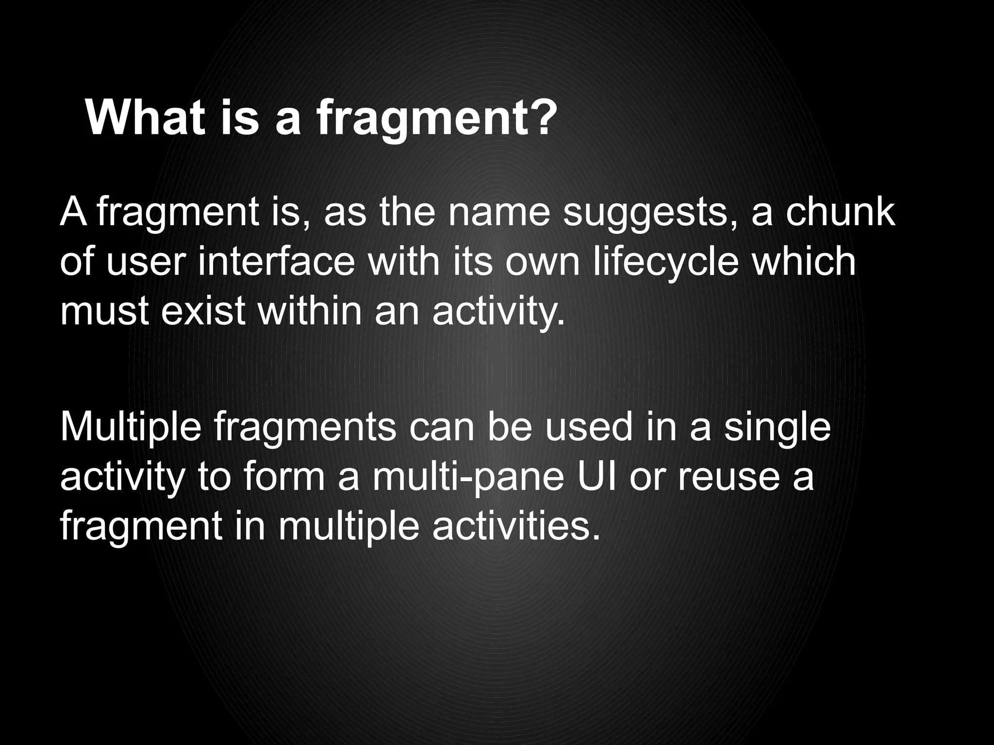 Introduction To Fragments In Android Pdf Programming Languages Computing