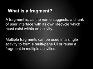 Introduction to fragments in android | PDF