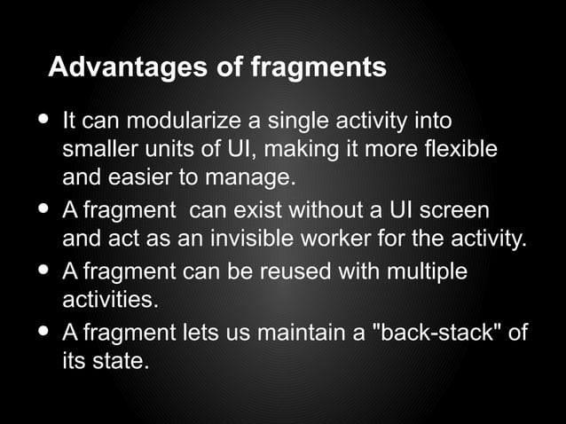 Introduction To Fragments In Android Pdf Programming Languages