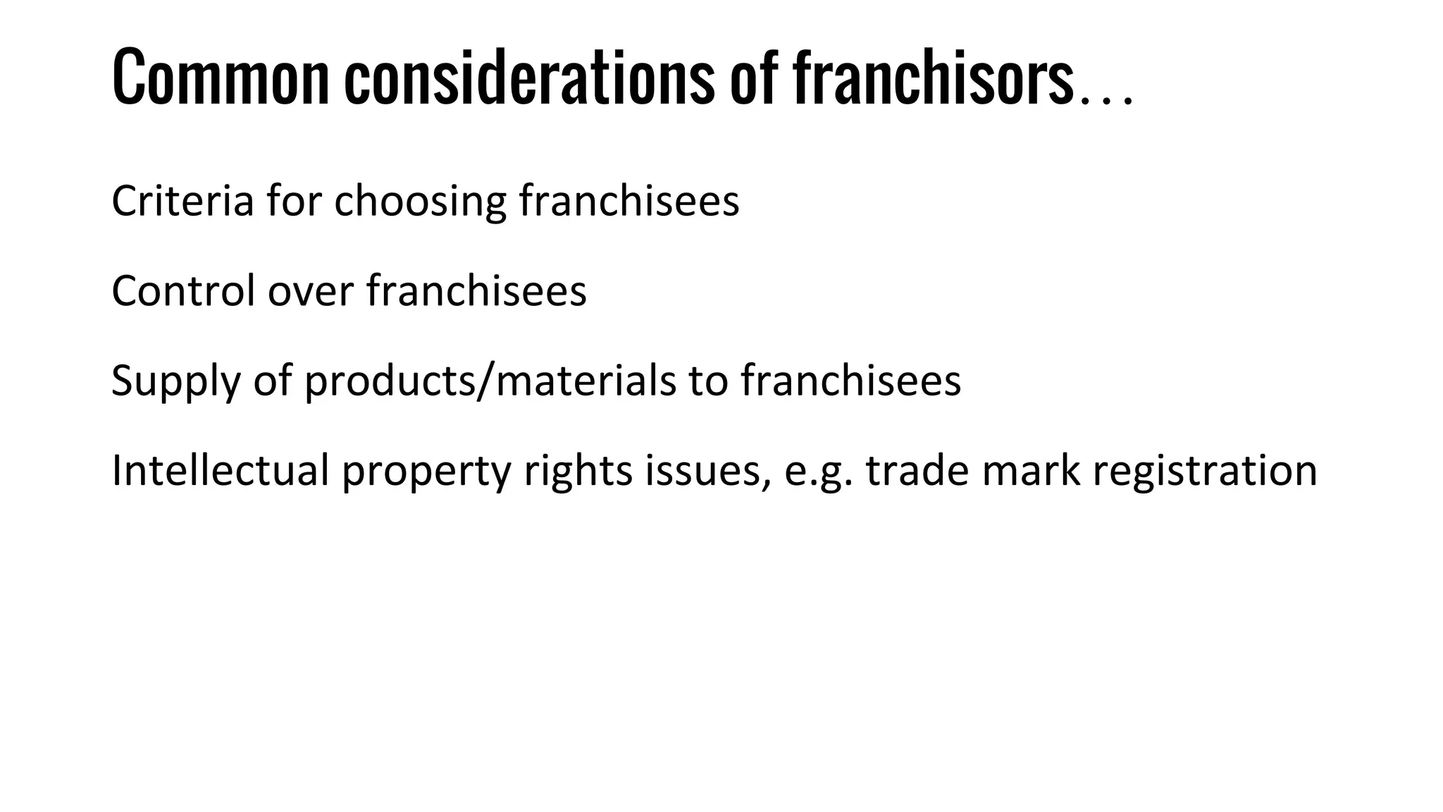 FranchisingManagementSession1 - Introduction to Franchising Management ...