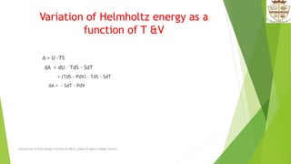 Introduction to free energy functions | PDF
