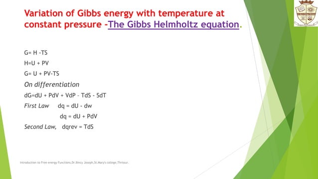 Introduction to free energy functions | PDF | Physics | Science