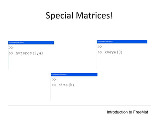 Introduction to FreeMat | PPT