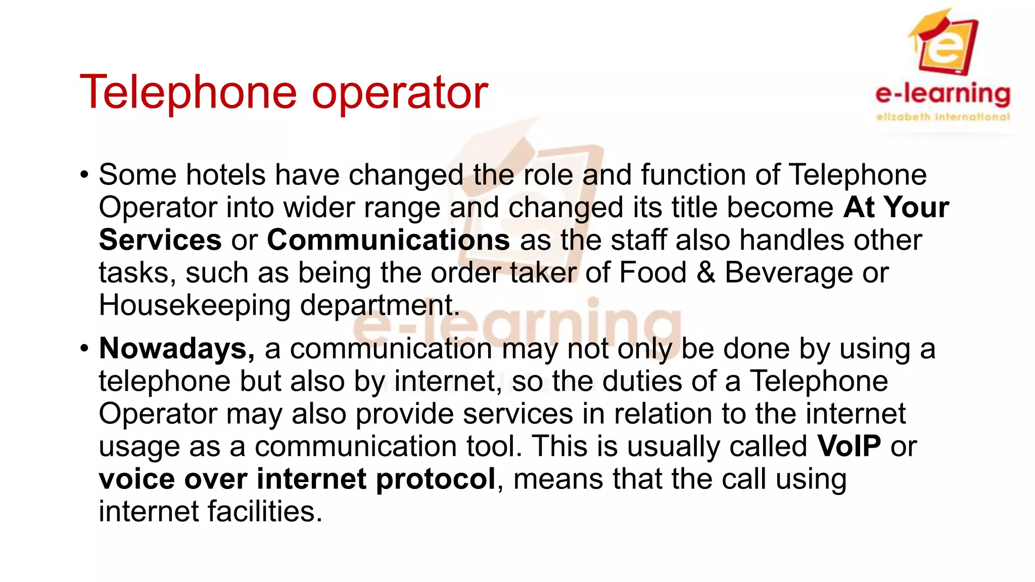 Introduction to front office lesson 1 | PPTX