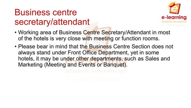 Introduction to front office lesson 1 | PPTX | Business Travel | Travel ...