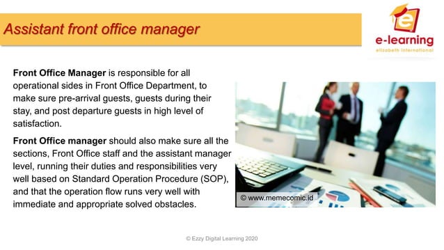 Introduction to front office lesson 1 revisi | PPT