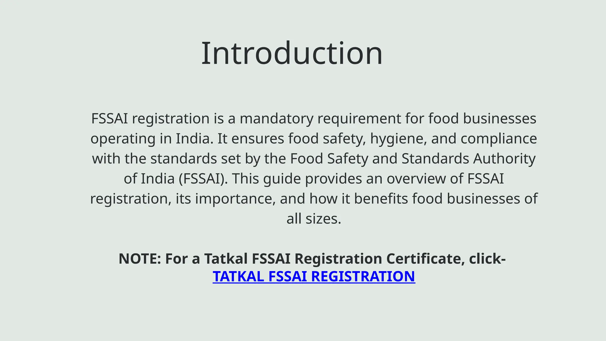 Introduction to FSSAI Registration A Beginner’s Guide.pptx