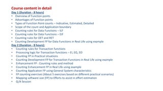 Introduction to function point analysis v1.0 | PPT