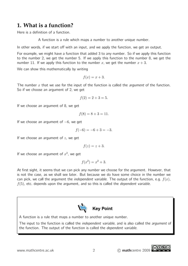 Introduction to functions | PDF