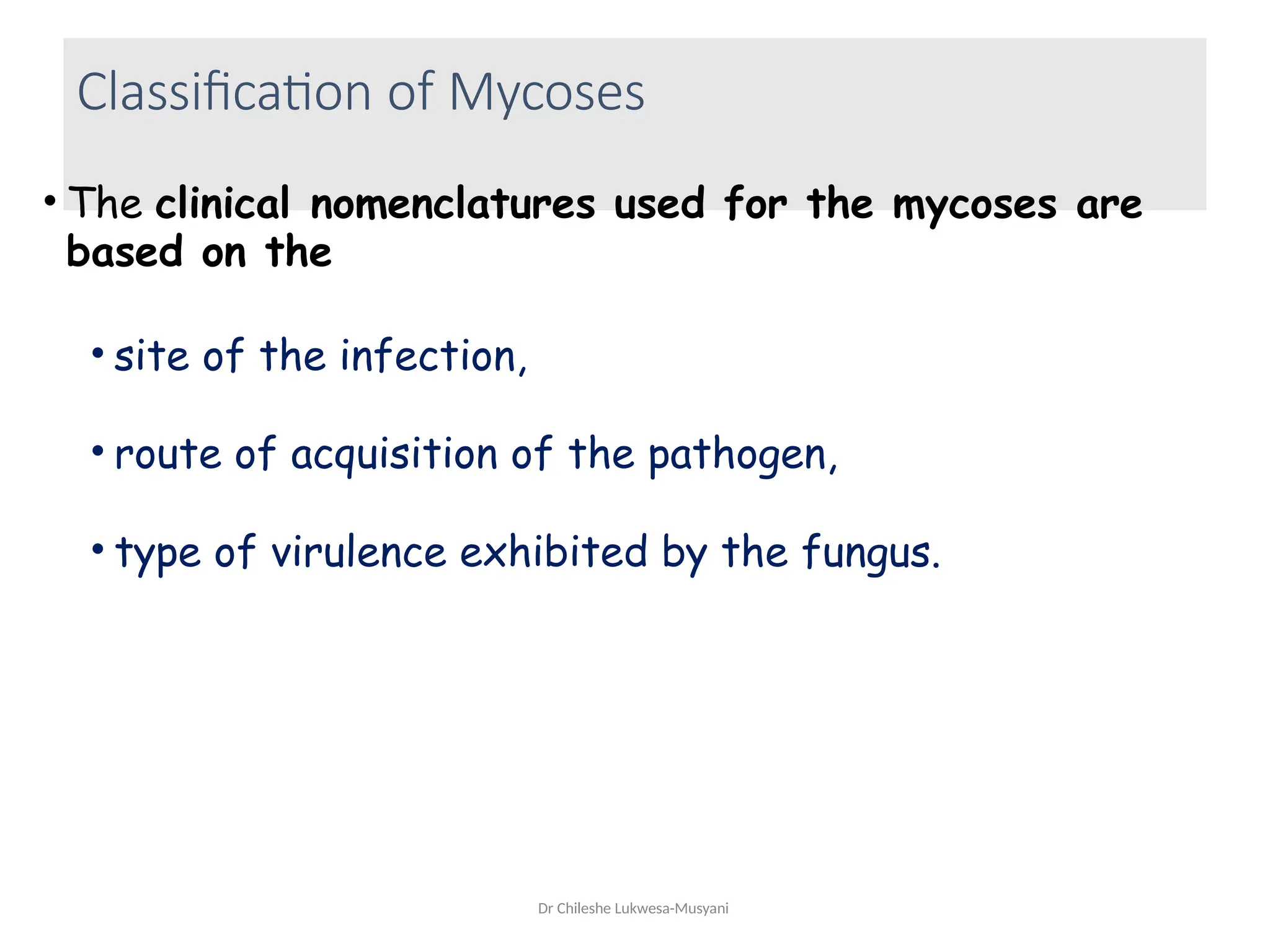 Introduction to fungi and mycoses.pptx . | PPTX