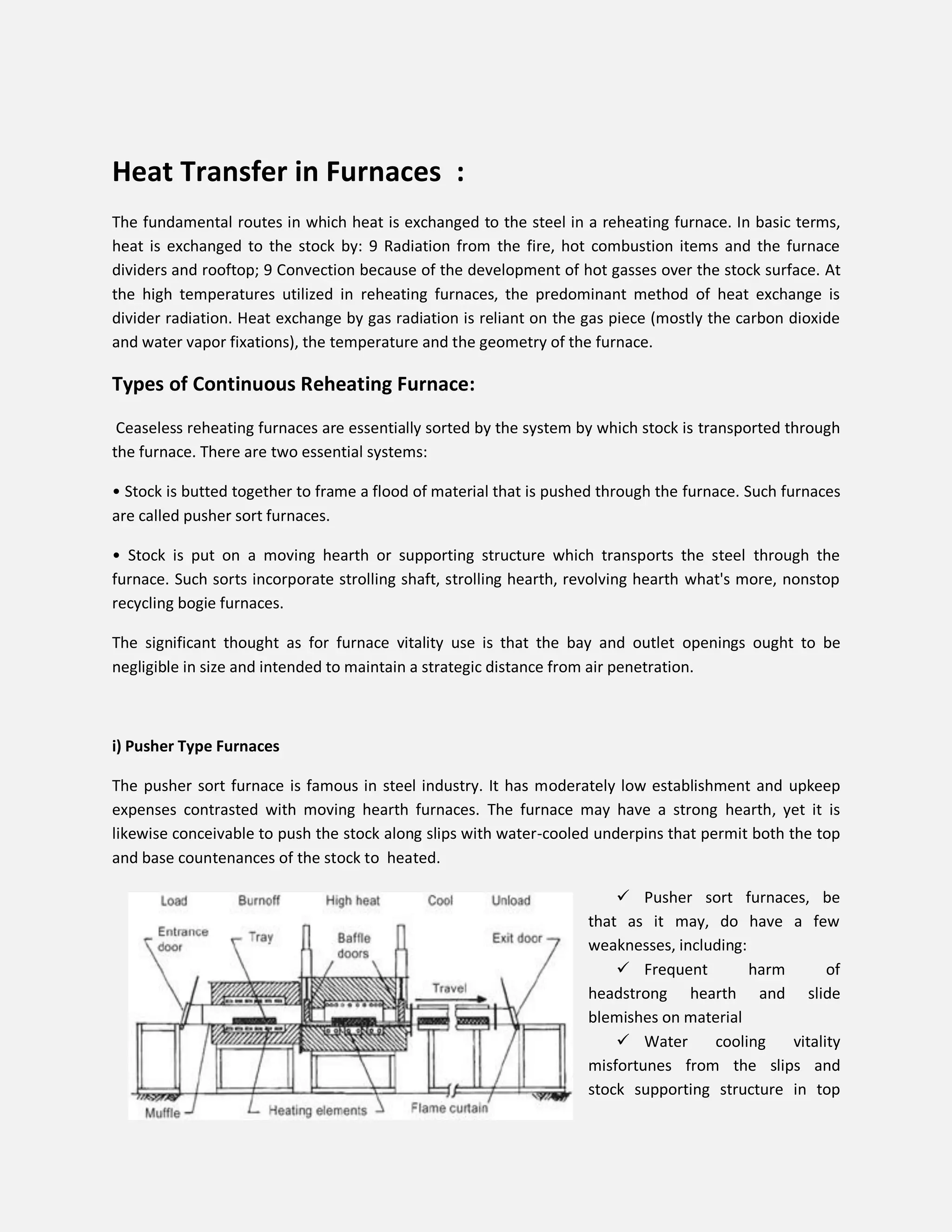 Introduction to furnace and its types | PDF