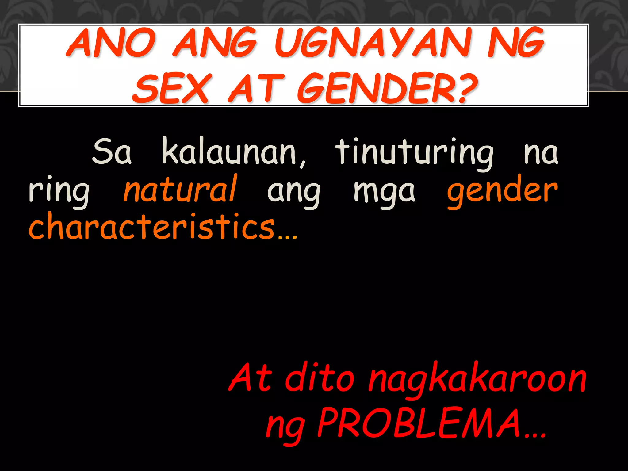 BASIC GENDER SENSITIVITY TRAINING | PPTX