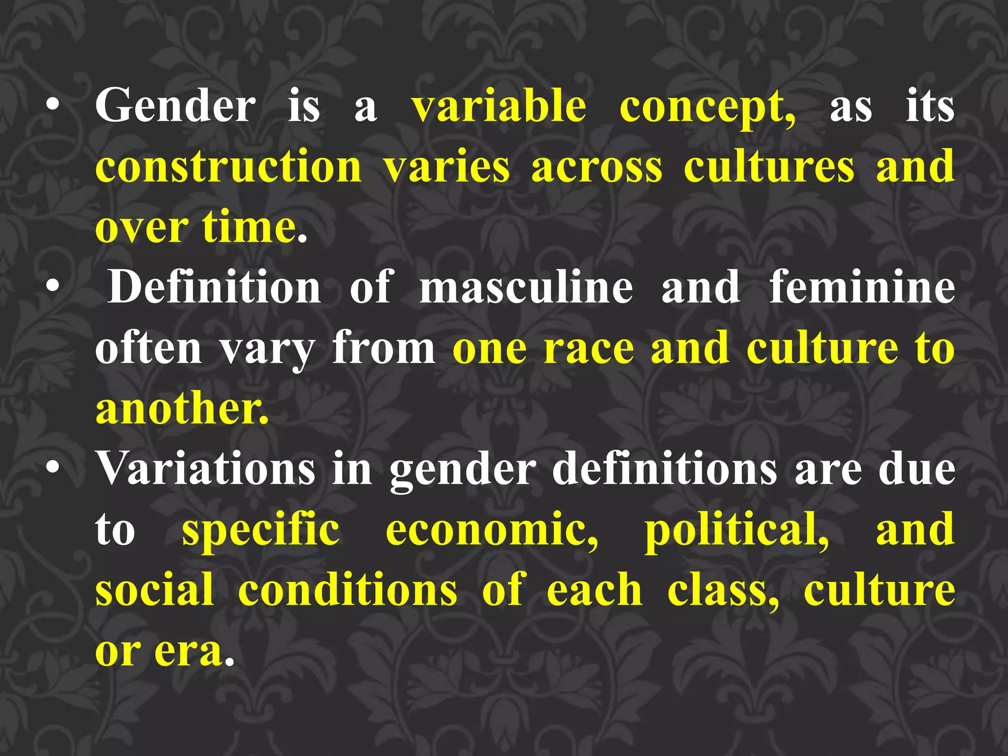 BASIC GENDER SENSITIVITY TRAINING | PPTX