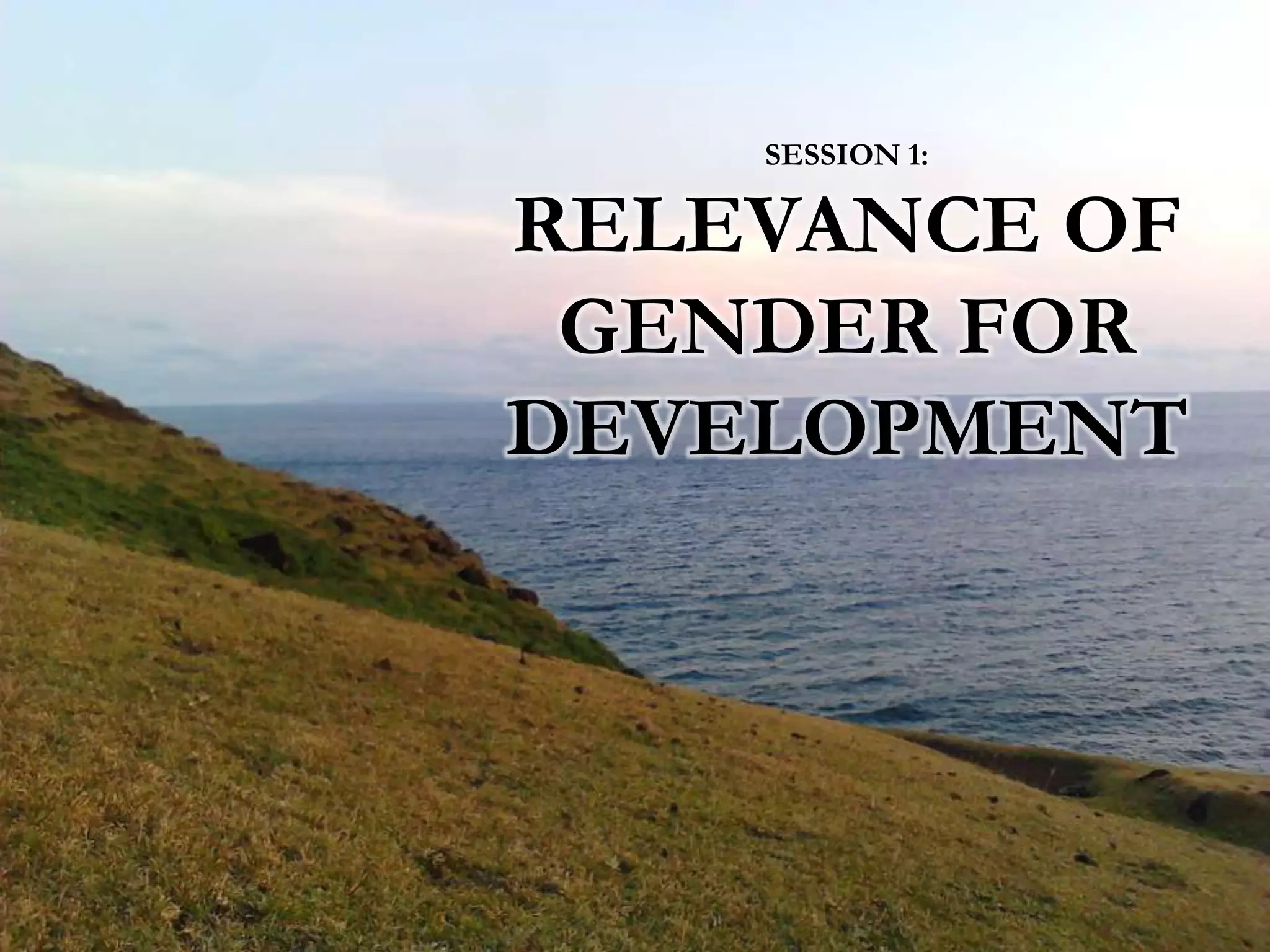 BASIC GENDER SENSITIVITY TRAINING | PPTX