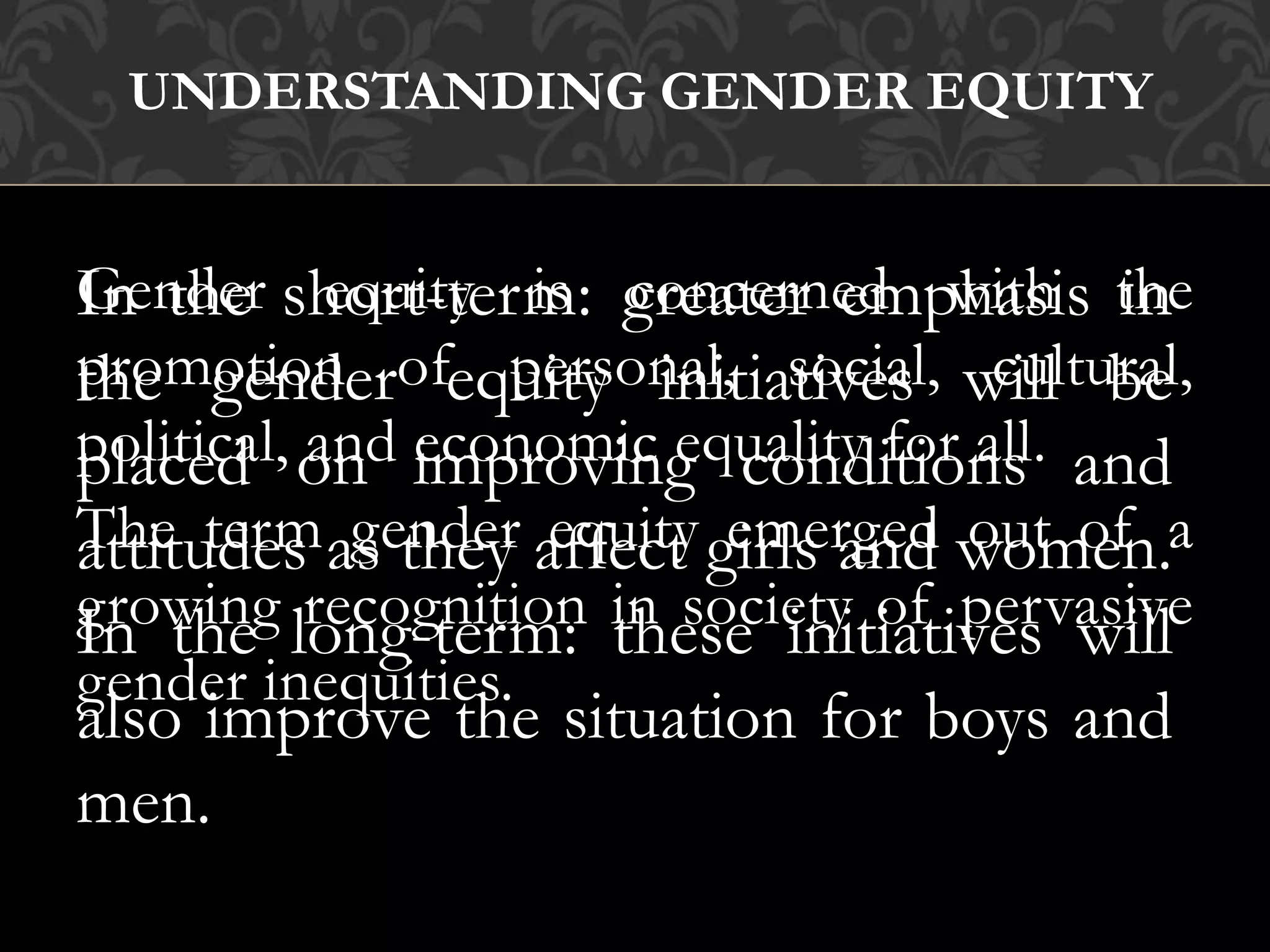 BASIC GENDER SENSITIVITY TRAINING | PPTX