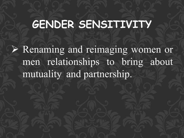 BASIC GENDER SENSITIVITY TRAINING | PPTX | Debated Sensitive Social ...