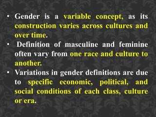BASIC GENDER SENSITIVITY TRAINING | PPTX