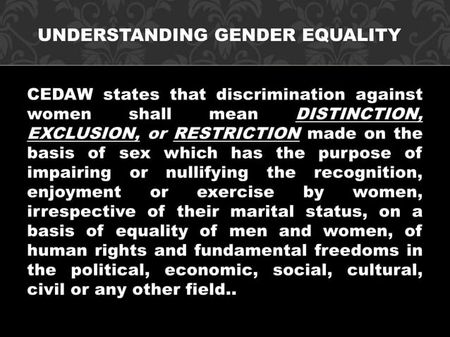 BASIC GENDER SENSITIVITY TRAINING | PPTX | Debated Sensitive Social ...