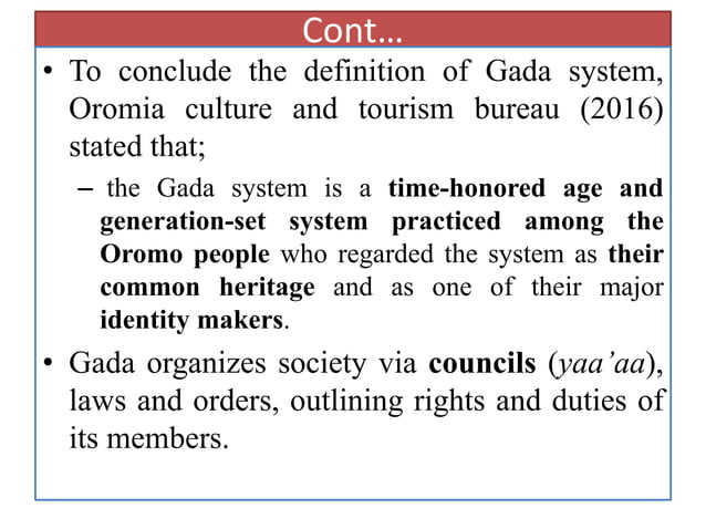 Introduction to Gada System-1.pptx | Adoption and Fostering | Parenting