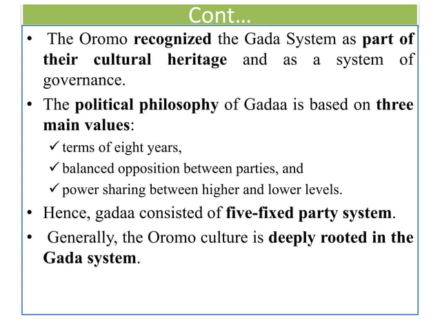 Introduction to Gada System-1.pptx | Adoption and Fostering | Parenting