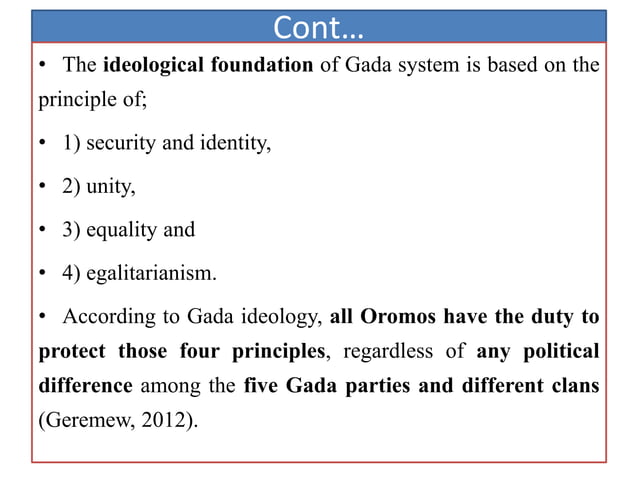 Introduction to Gada System-1.pptx | Adoption and Fostering | Parenting