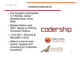 Introduction to Galera Cluster | PPT