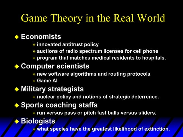 Introduction to game theory | PPT