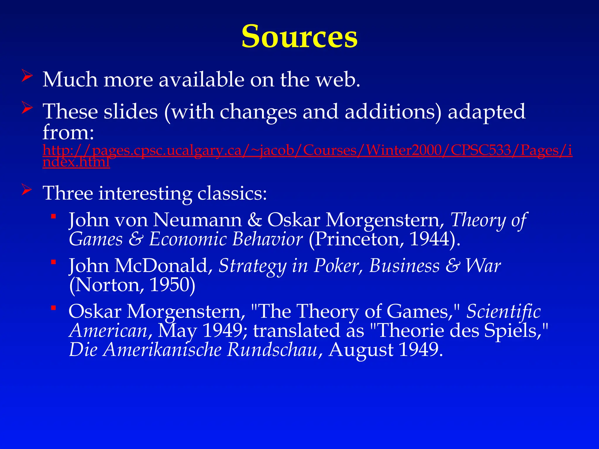 Introduction To Game Theory For Engineeringppt