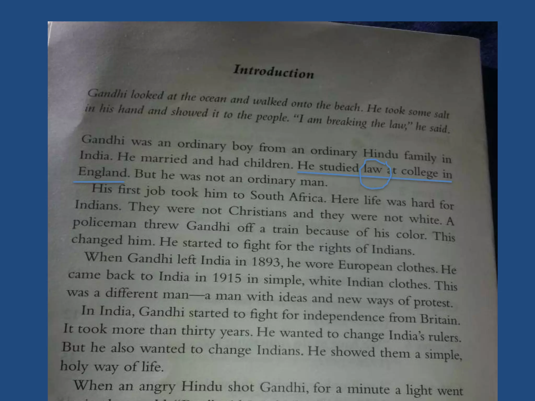 Introduction to gandhi quiz | PPTX