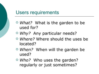Introduction to garden design session 1 | PPT