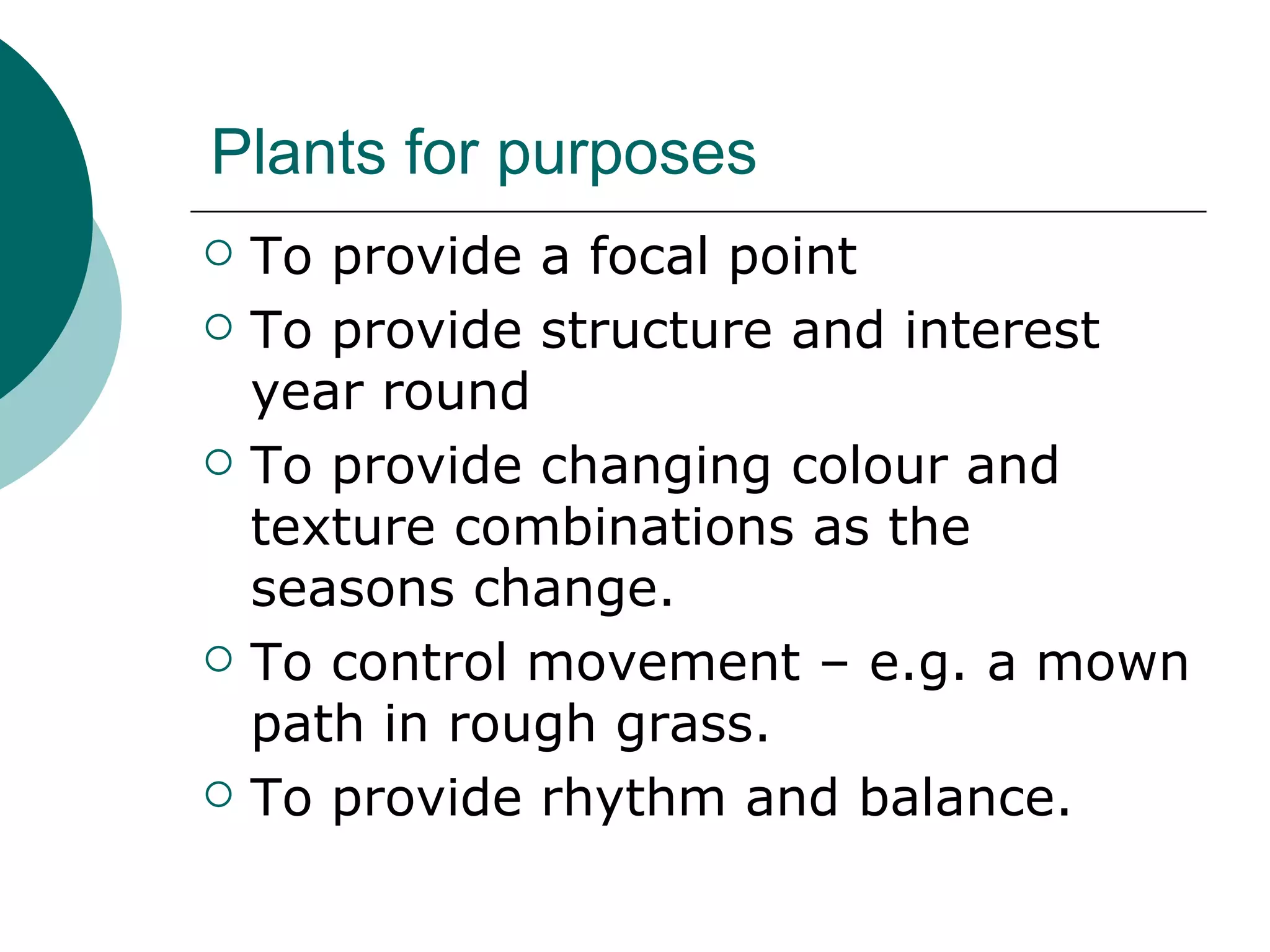 Introduction to garden planning and design session 4 | PPT