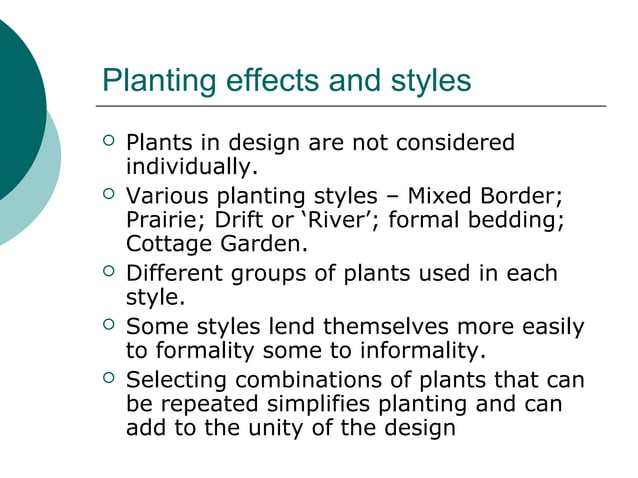 Introduction to garden planning and design session 5 | PPT