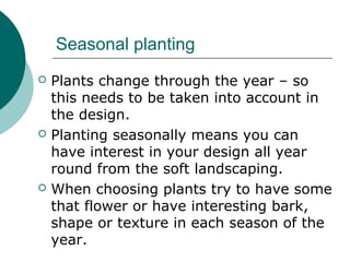Introduction to garden planning and design session 5 | PPT