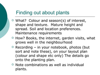 Introduction to garden planning and design session 5 | PPT