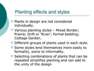 Introduction to garden planning and design session 5 | PPT