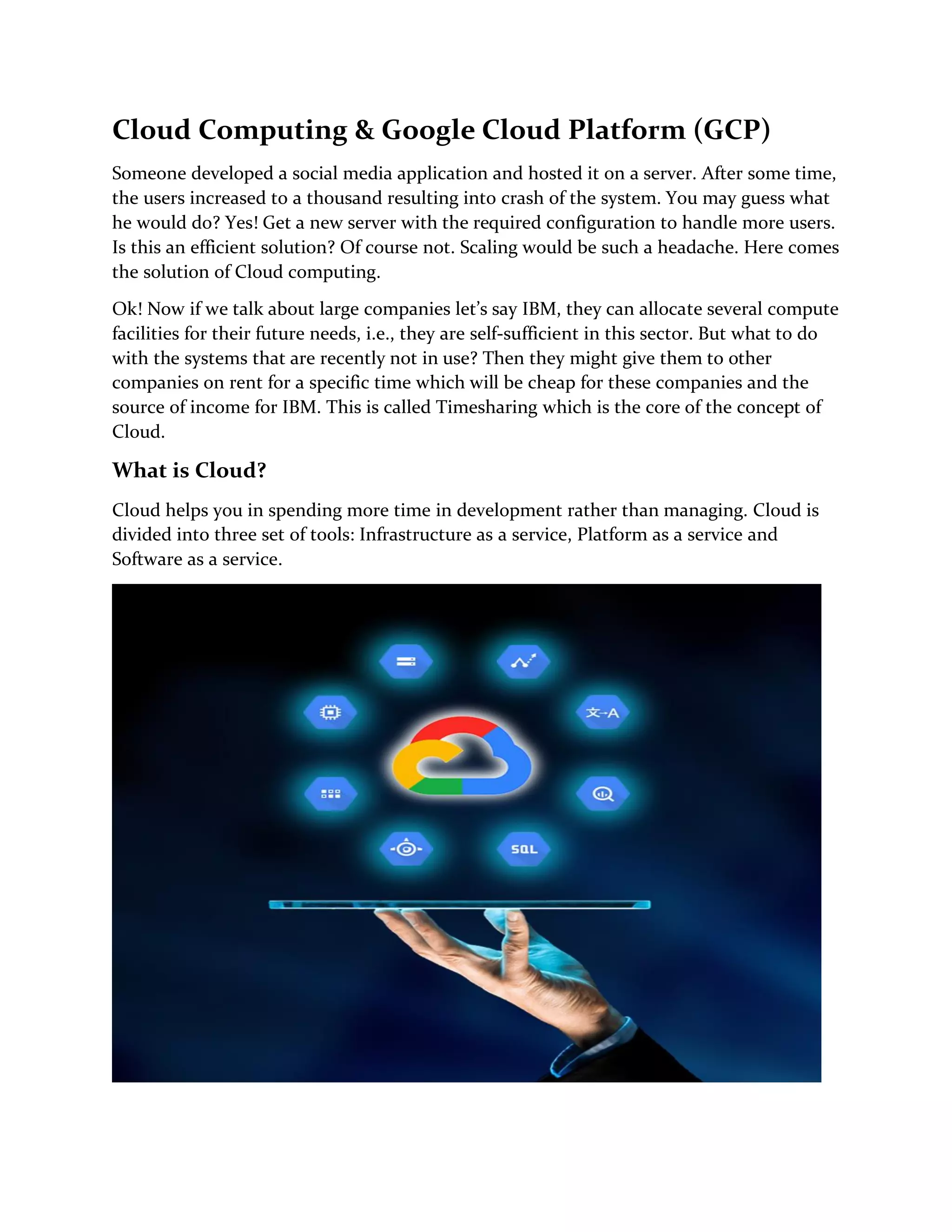 Introduction to gcp | PDF | Cloud Computing | Internet