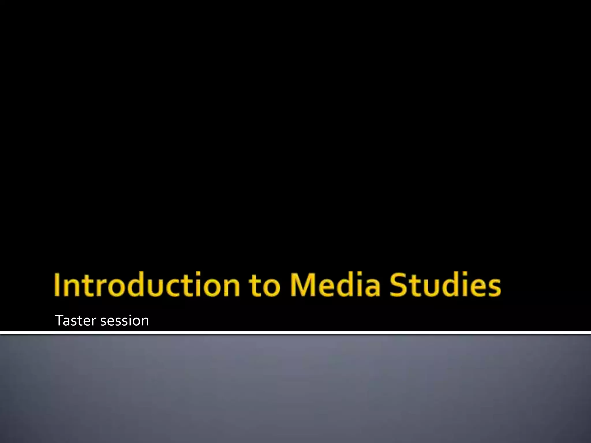 Introduction to GCSE media studies | PPTX