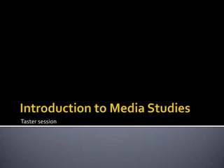 Introduction to GCSE media studies | PPTX