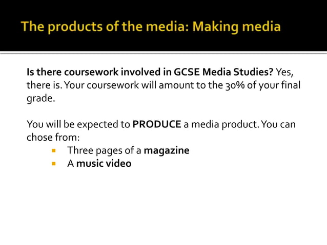 Introduction to GCSE media studies | PPT