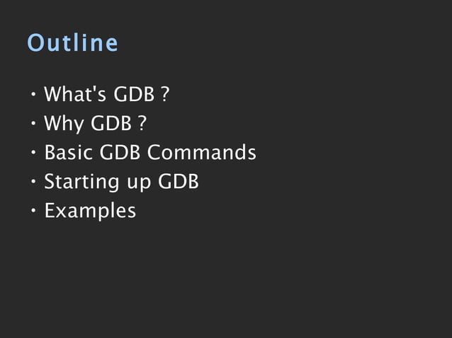 Introduction to gdb | PPT