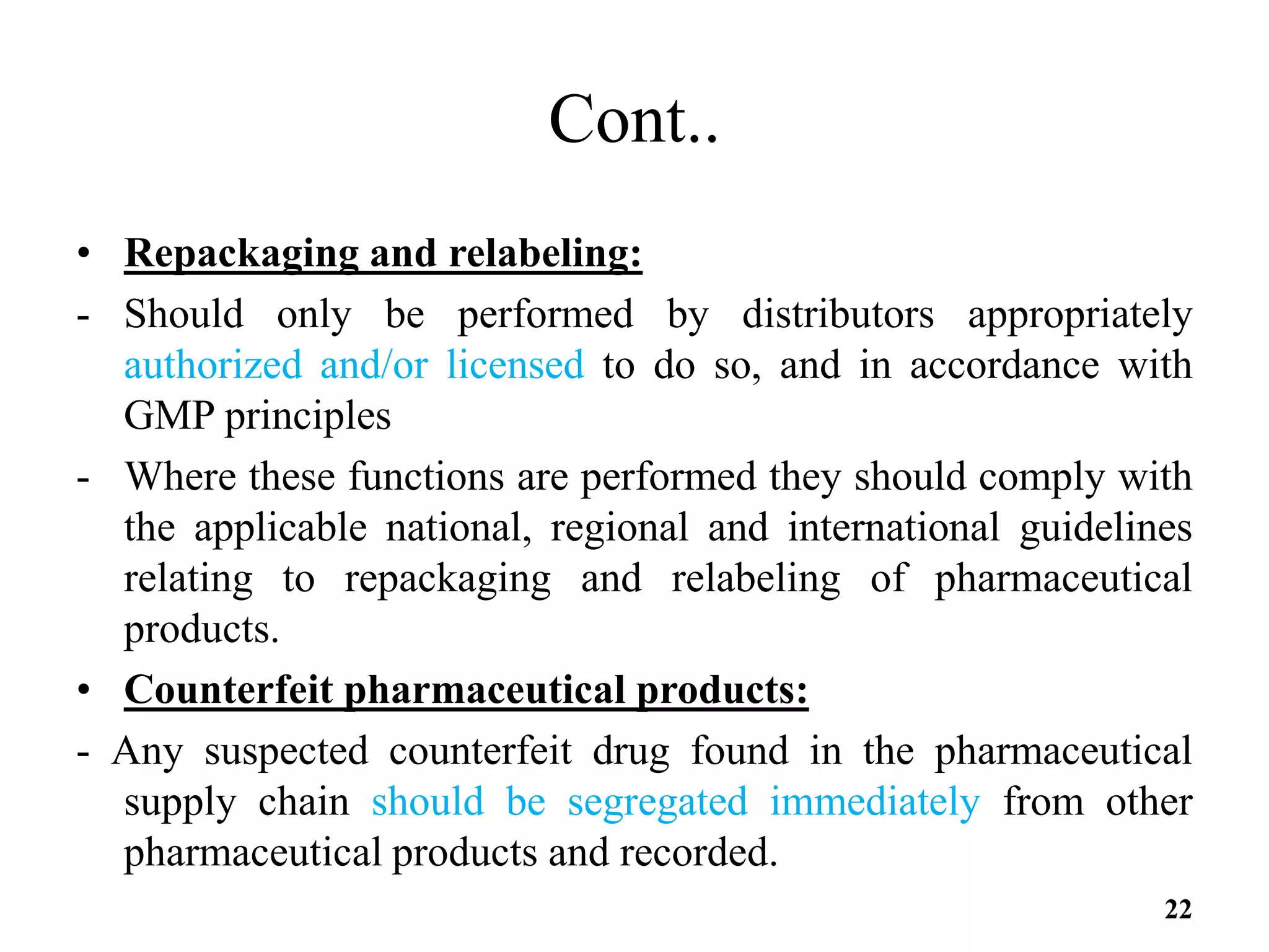 Good Distribution Practices | PPTX